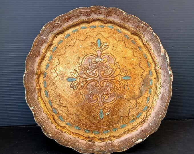 Traditional Tray Florentine Vintage Tray, Typical Florentine Italy 50s ...