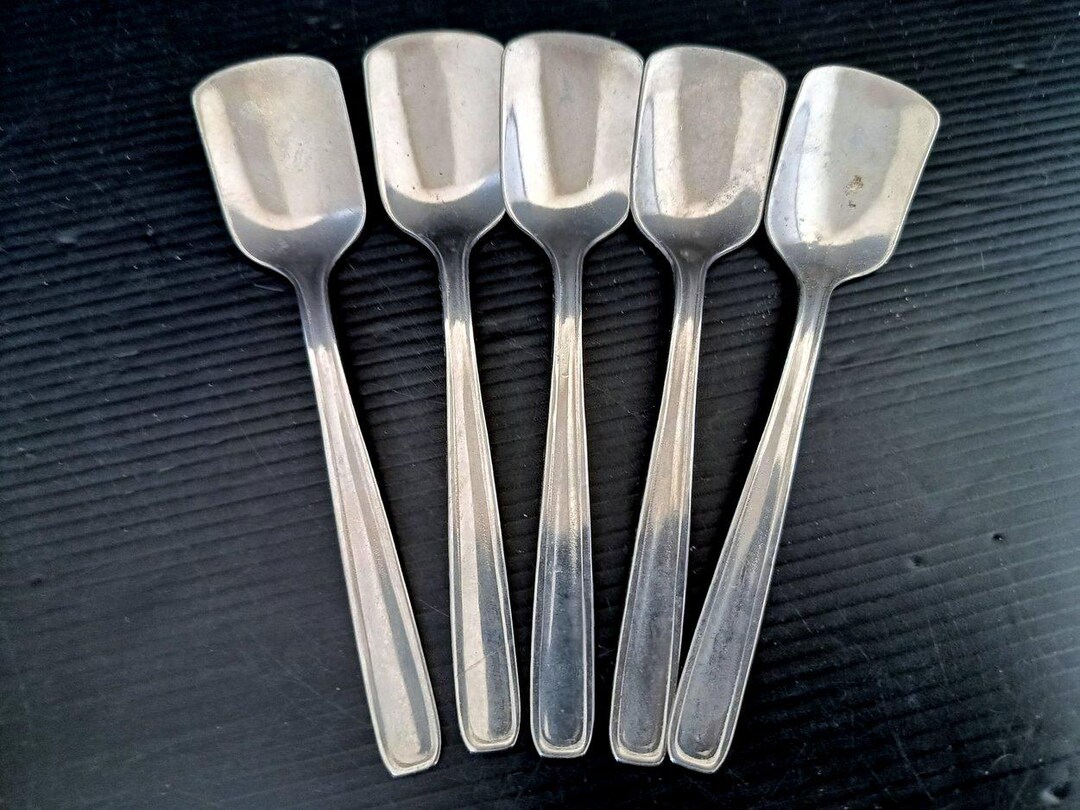 Set of 5 Vintage Italian in the Shape of a Shovel Teaspoons in Inox - Etsy
