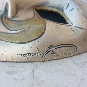 Vintage Italy 60s Metal Mask Shape Wall Handing Decor Venetian Mask ...