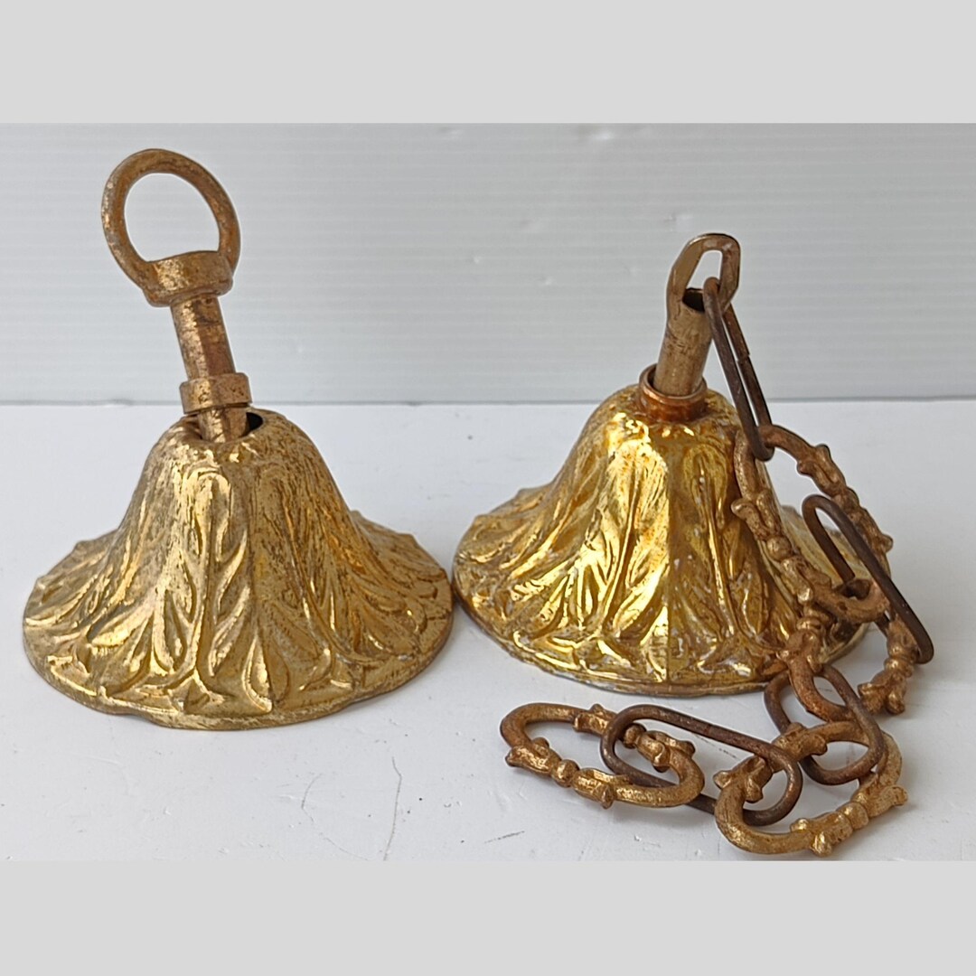 Vintage Italian Brass Bobeche Chandelier or Light Fitting Suspension ...