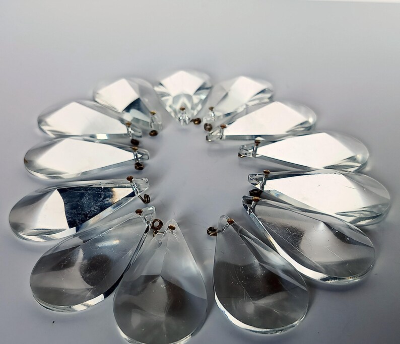 Rare Shape Italian 50s Glass Crystal Spare Parts Chandelier 50 X 30mm ...