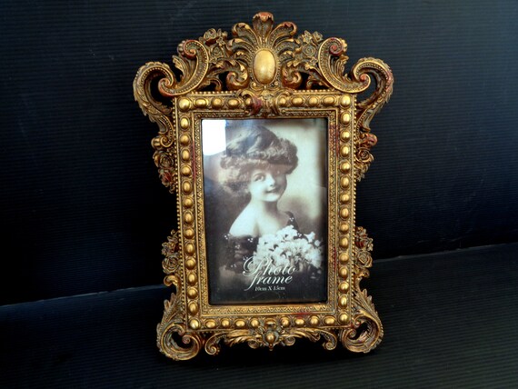 Vintage Rectangular Barocco Style Photo Frame Desk Vintage - Etsy