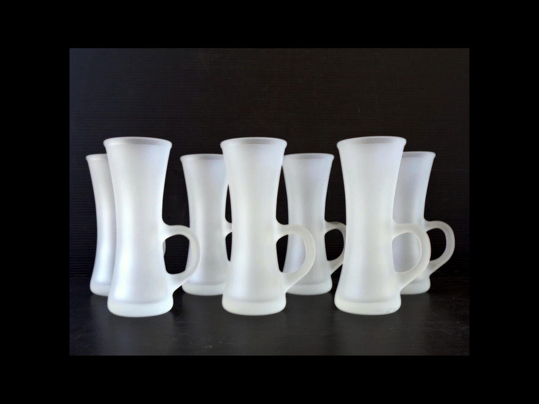 Set 6 Vintage Italian Limoncello Matte Glass Shot Glasses, Vintage ...