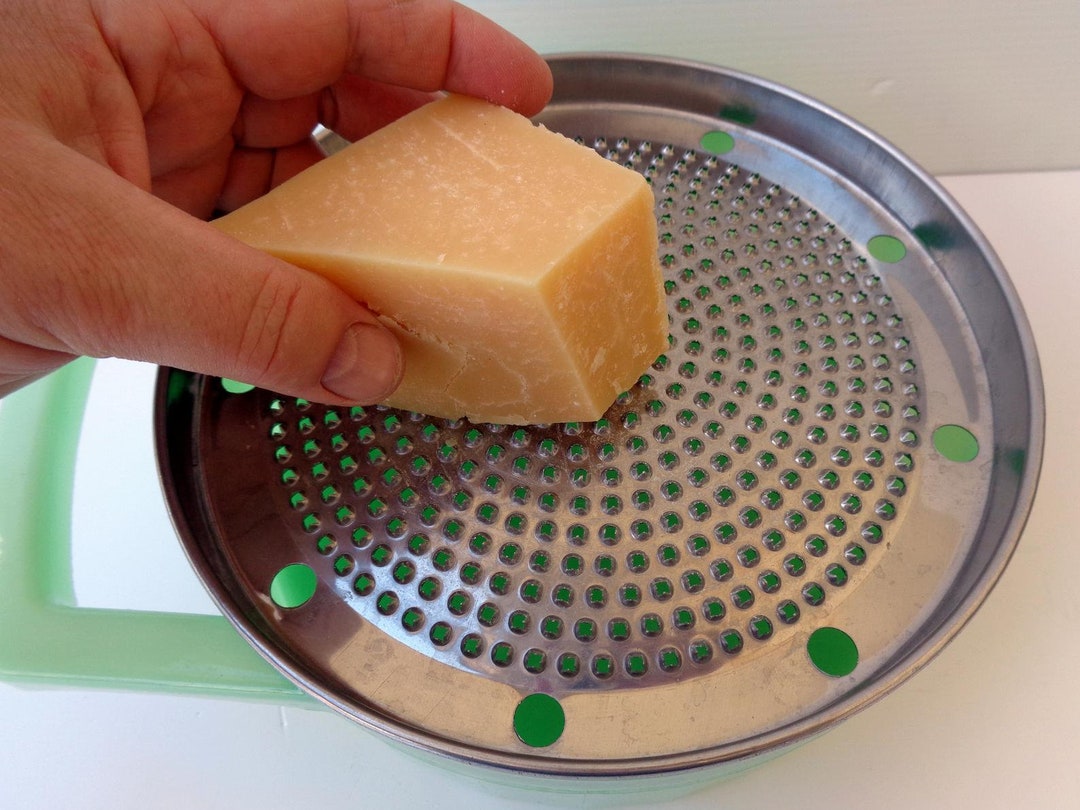 Vintage 1950s Italian Round Steel Cheese Grater Box for Parmesan Cheese ...