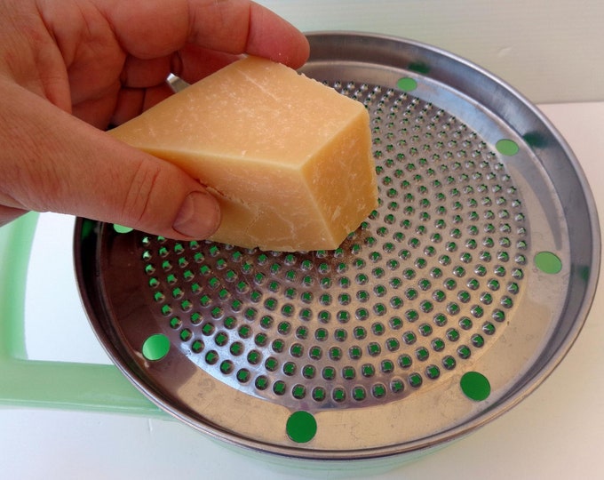 Vintage 1950s Italian Round Steel Cheese Grater Box for Parmesan Cheese ...