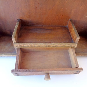 Italy Vintage Wooden Hanging Shelf, 1960s Handmade Wooden Spice Rack ...