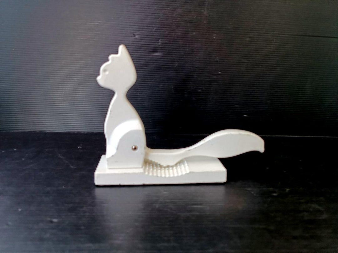 Rare Vintage Enameled Metal Nutcracker Cat Shaped Vintage Italian ...