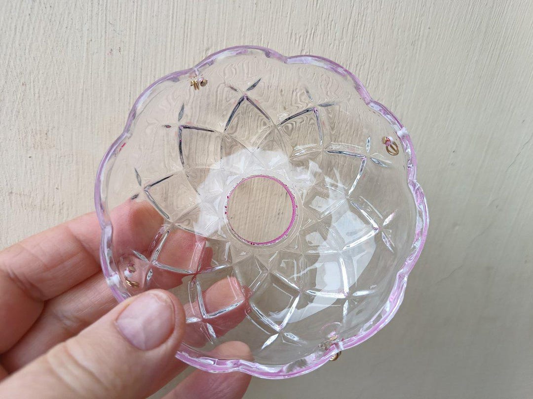 Vintage Italian Bobeche Glass Crystal Parts Chandelier Spare Parts ...