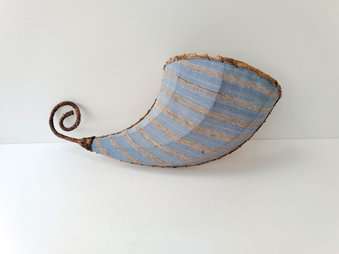 Vintage Horn Shaped Textile Lampshade for Wall Lamp. - Etsy