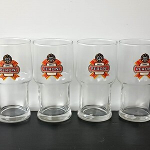 Rare Set 4 Collectible Italian Peroni 80s Glasses Italian Beer - Etsy