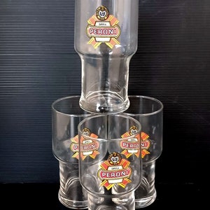 Rare Set 4 Collectible Italian Peroni 80s Glasses Italian Beer - Etsy