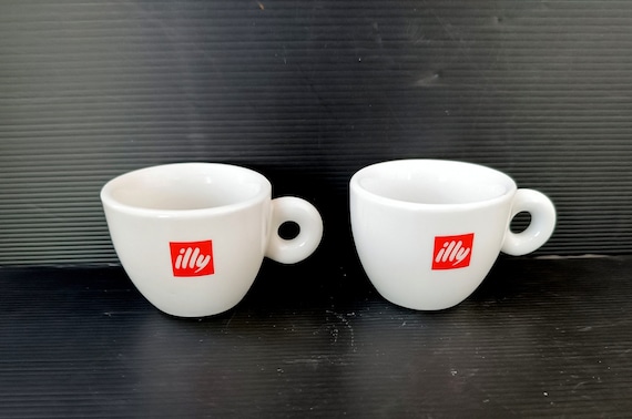 Pair of Collectible Illy Espresso Cups Italian Classic illy White Porcelain Bar s Coffee Cup Coffee Espresso Mugs Brand New Condition Etsy UK