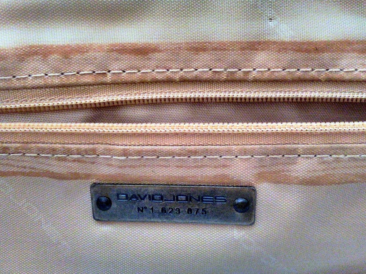 Vintage Italy Branded Vintage David Jones Bag, Genuine Brown Leather ...