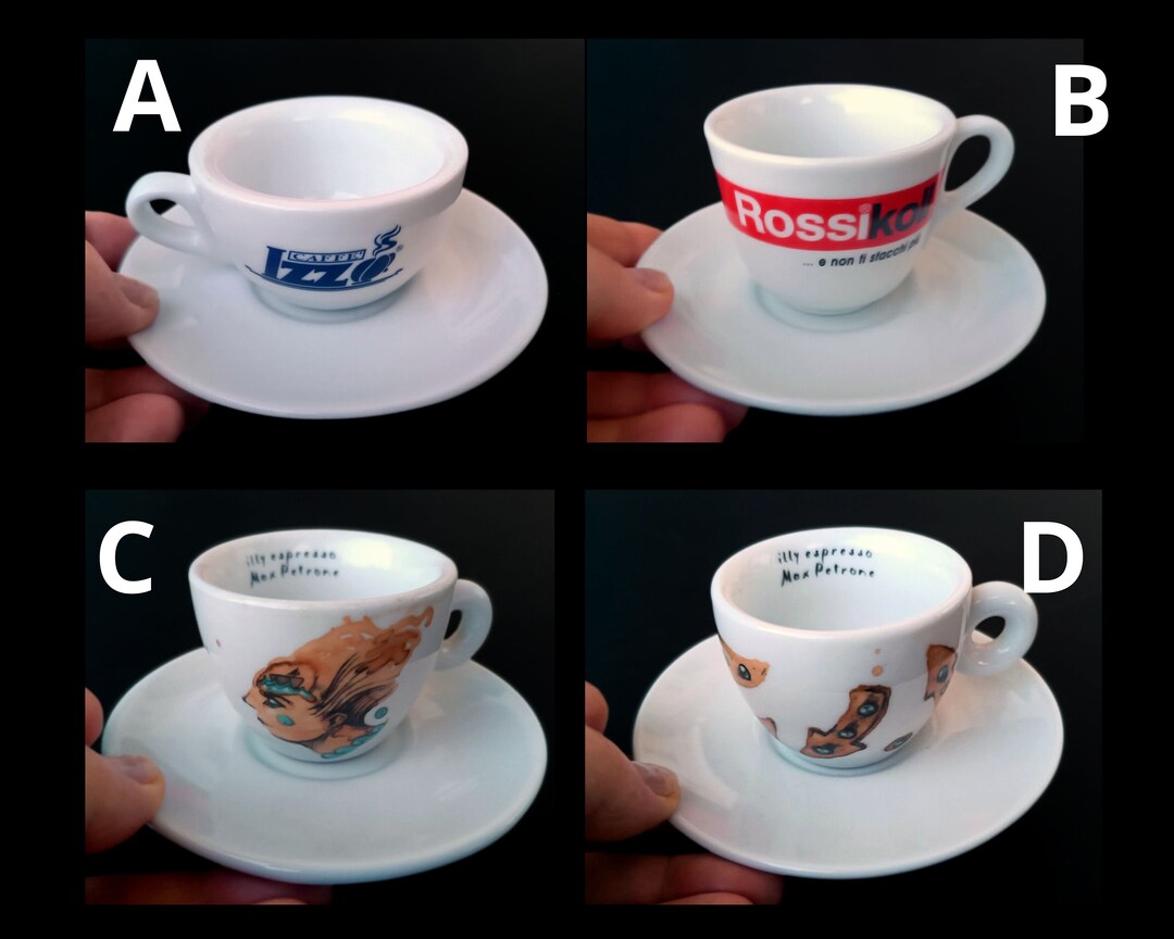 4 Kinds of Collectible Italian Coffee Bar Cups, Vintage Espreso Coffee ...