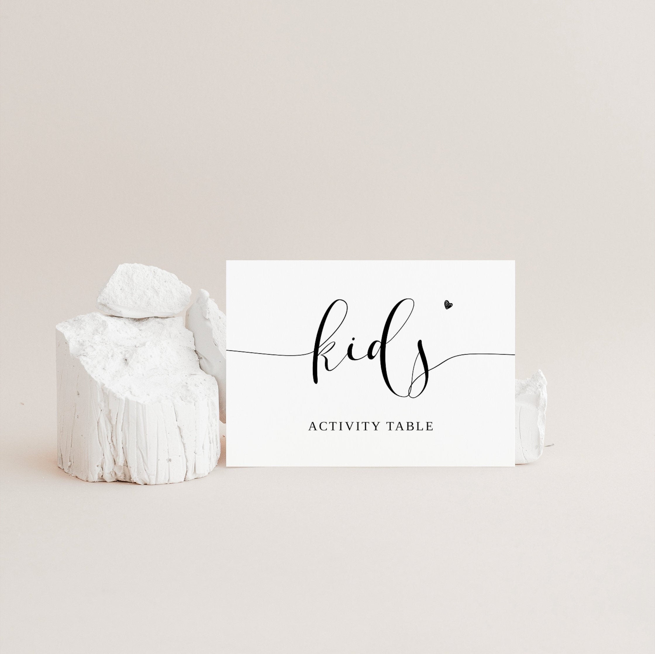 KIDS ACTIVITY TABLE Signs 5x7 & 8x10 Pdf and Jpg Non-editable Digital ...