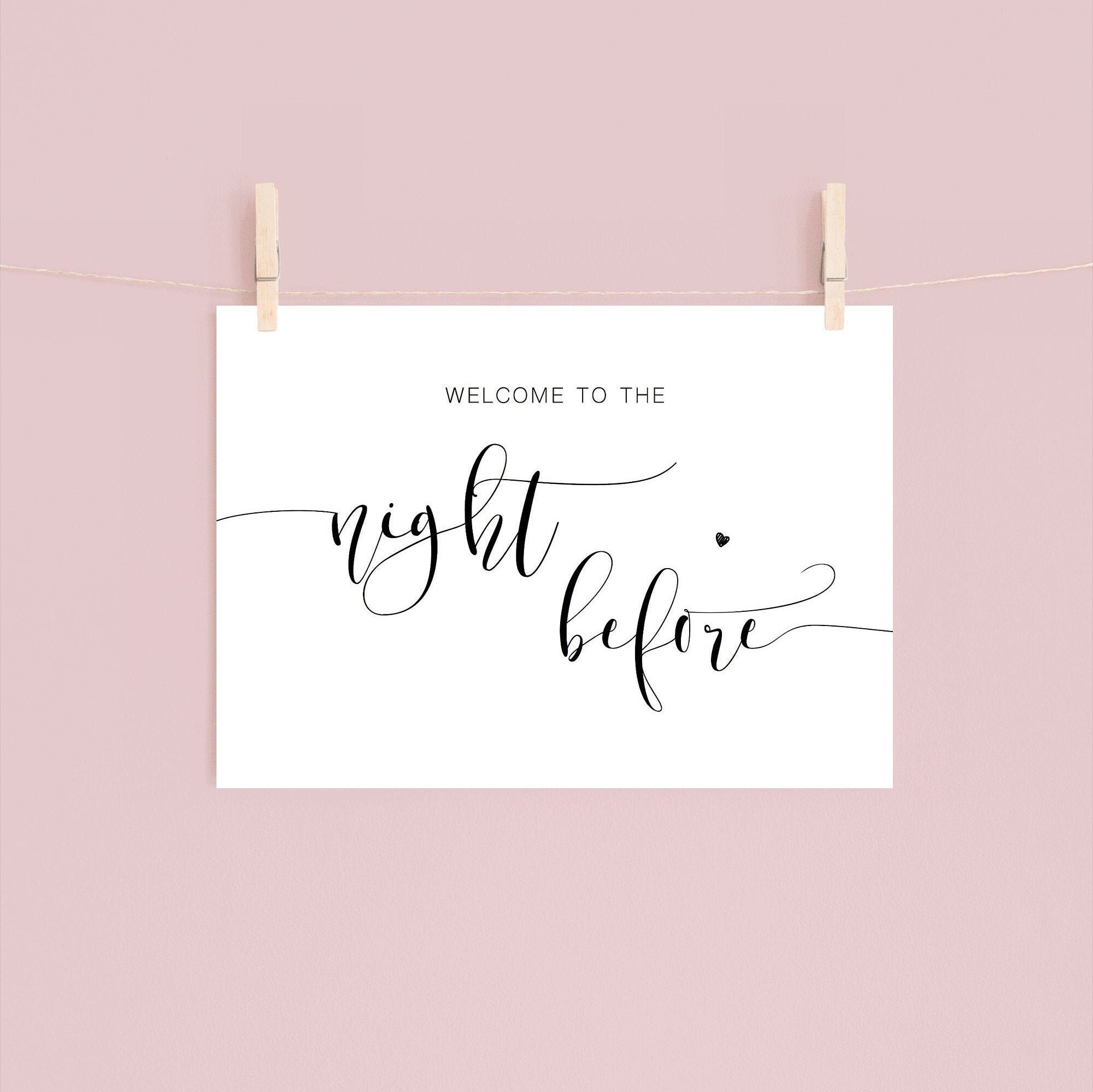 WELCOME to the NIGHT BEFORE Signs 5x7 & 8x10 Pdf and Jpg Non-editable ...