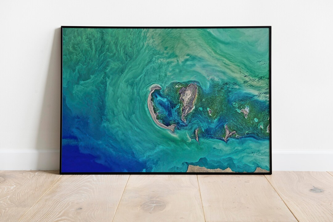 Caspian Sea Top View Poster Photography Nature Photo Print Decor Wall ...