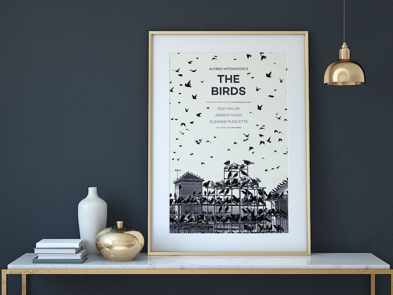 The Birds Poster Retro Graphic Photo Print Gift Home Decor Wall Art - Etsy