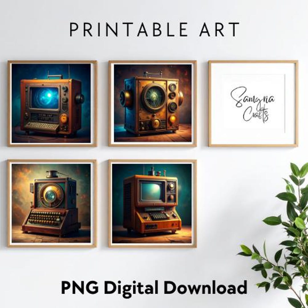 Vintage Technology Prints: Retro Gadget PNG Digital Downloads - Etsy