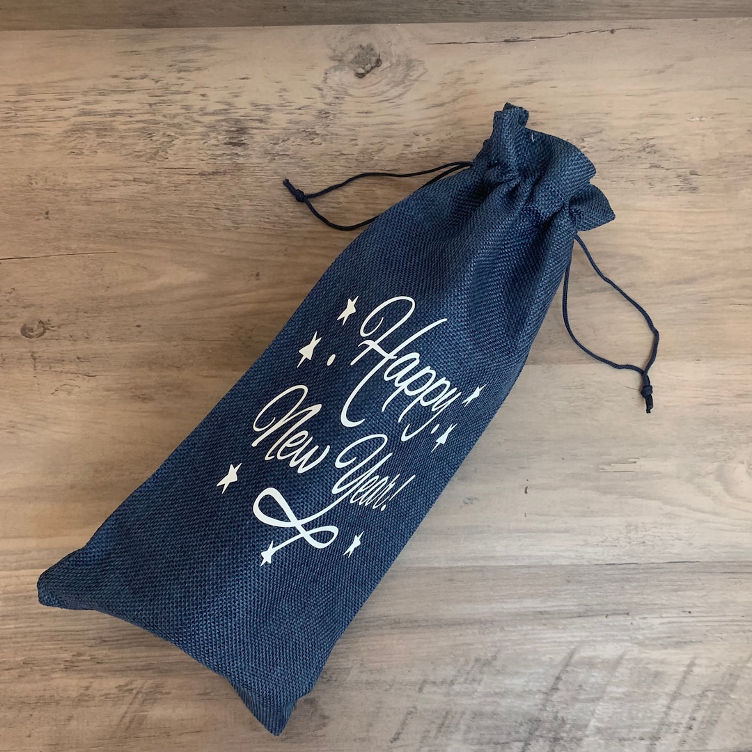 Happy New Year Bottle Wine Bag | 2026 NYE Celebration | Reusable ...