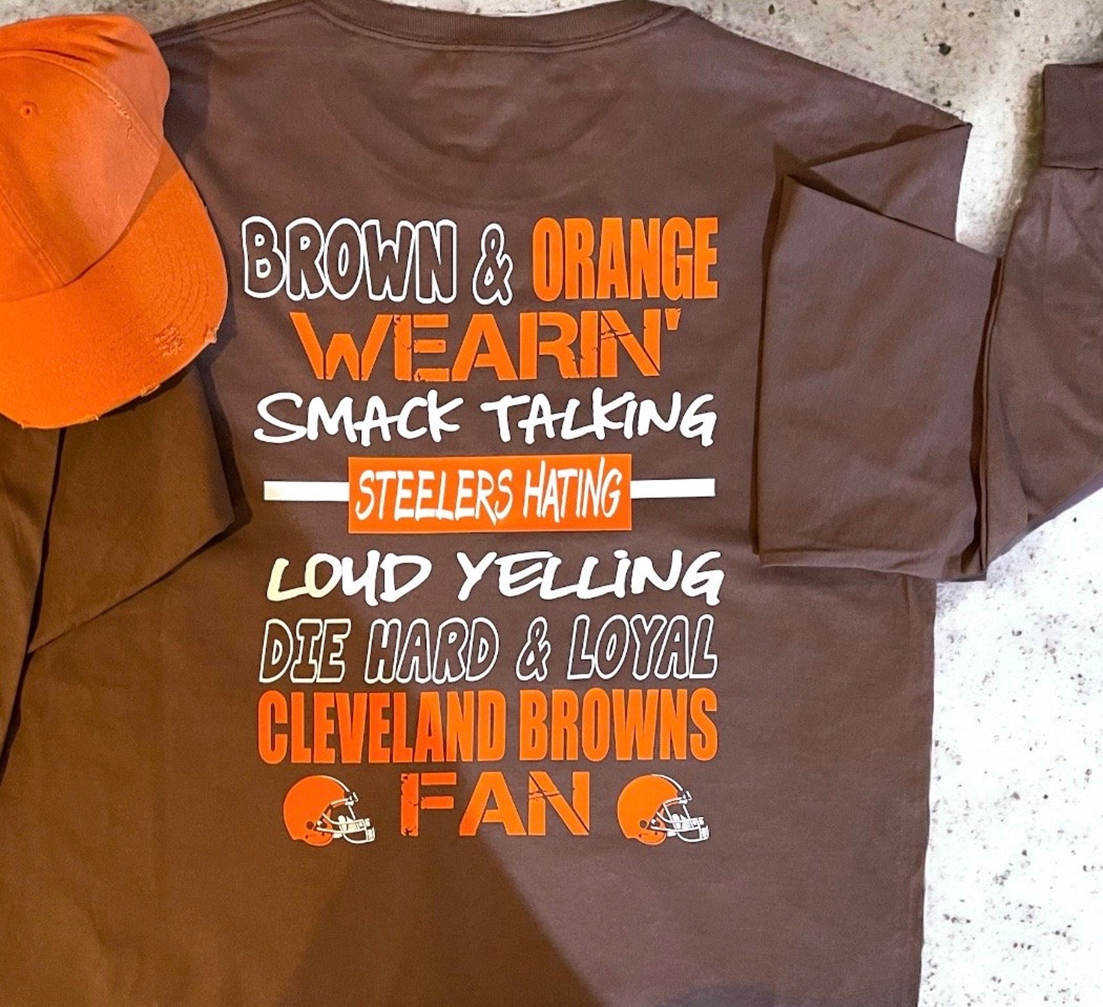 Cleveland Browns Fan Long Sleeve Shirt: NFL Game Day Apparel - Etsy