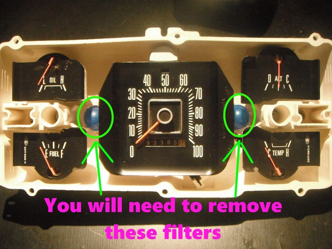 Gauge Cluster LED Dashboard Bulbs Blue for Ford 73 79 F100 - F350 Truck ...