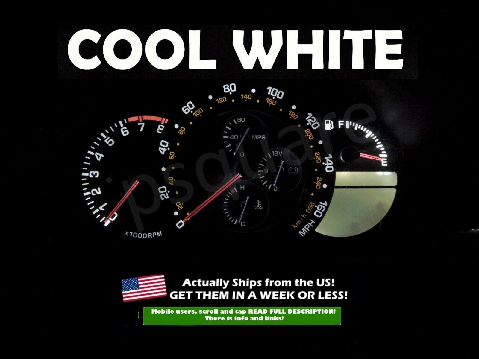 REAL Gauge Cluster LED Dash Kit Bulb Cool White for Lexus Is300 01 05 ...