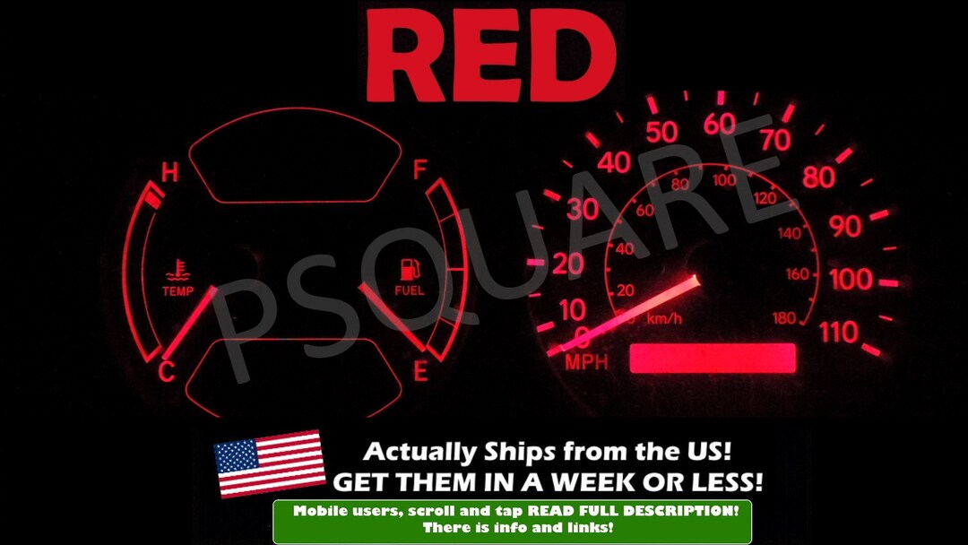 Gauge Cluster LED Dashboard Bulb Kit Red for Toyota 98 02 Corolla - Etsy