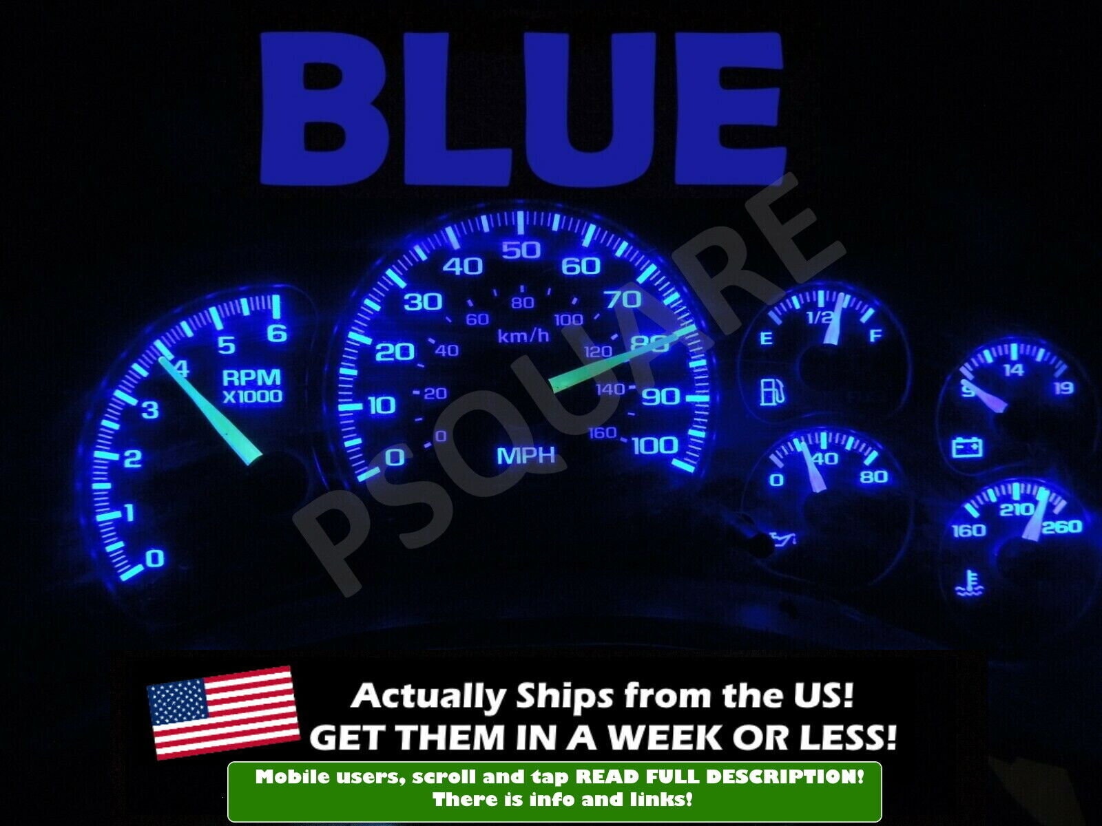 Gauge Cluster LED Dashboard Bulbs Blue for Chevy GMC 99 02 Silverado Truck Etsy