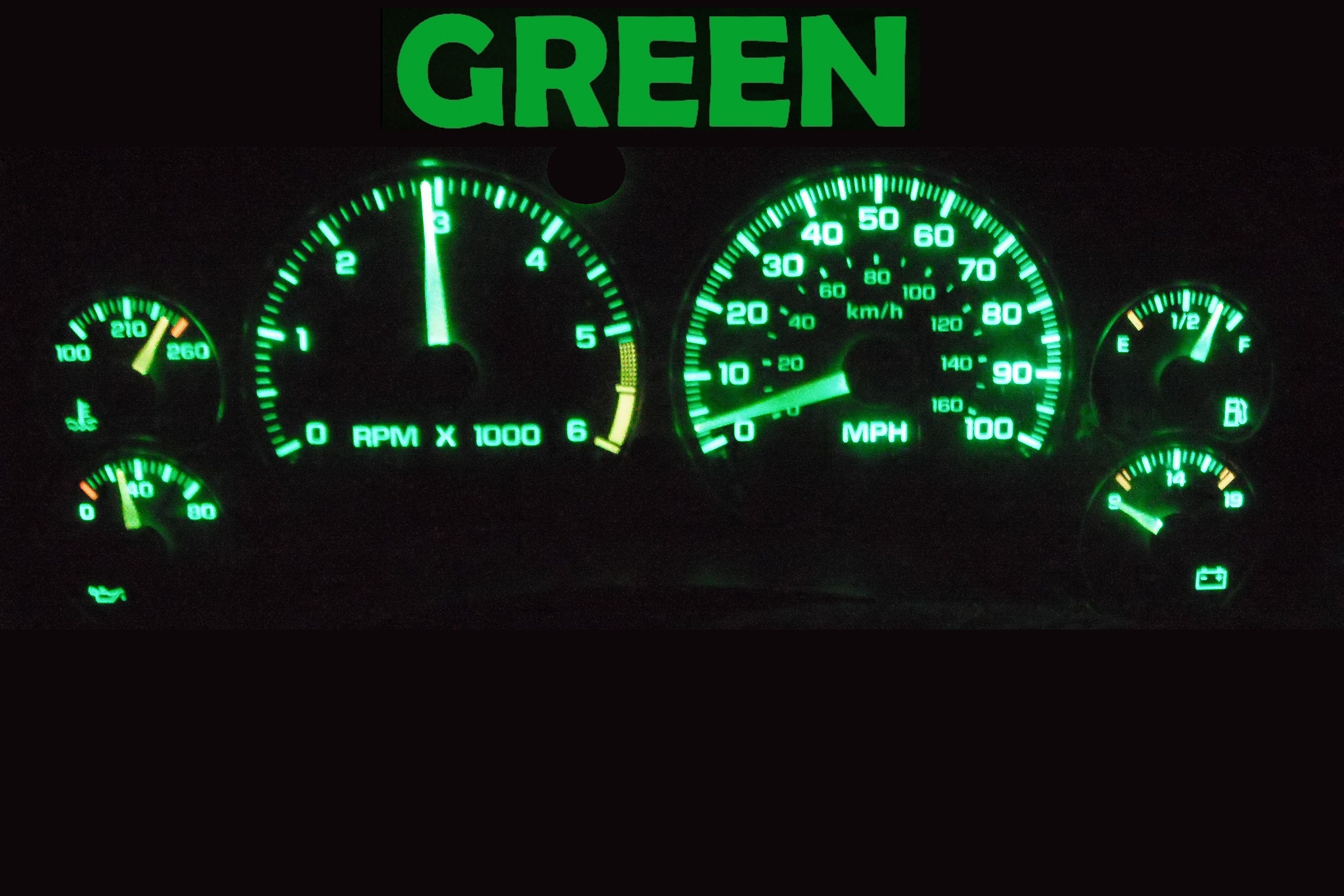 Gauge Cluster LED Dashboard Bulbs Green for Chevy Blazer S10 GMC Jimmy ...