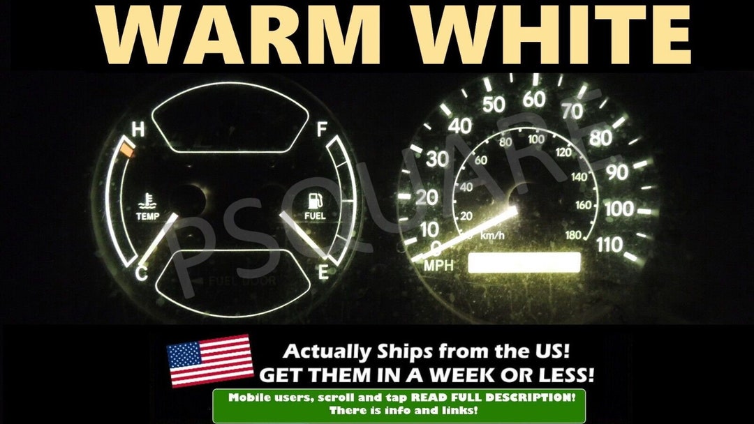 Gauge Cluster LED Dashboard Bulb Kit Warm White for Toyota 98 02 ...