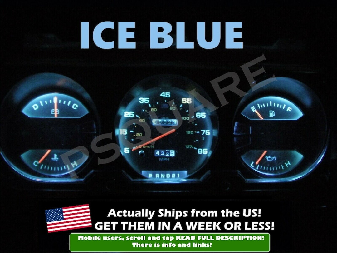 Gauge Cluster LED Dash Bulb Ice Blue for Dodge 81 89 Ram D100 - D350 ...