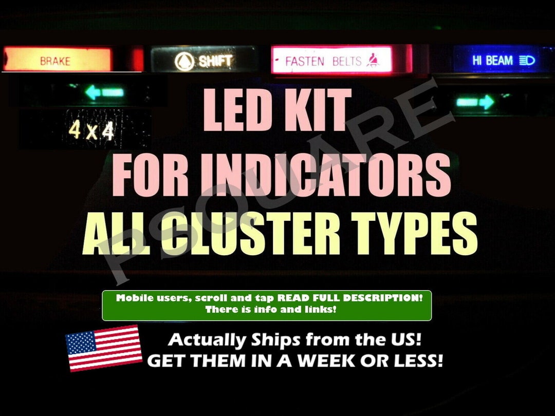 Gauge Cluster LED Indicator ONLY Kit for Ford 80 86 F100 F150 F250 F350 ...