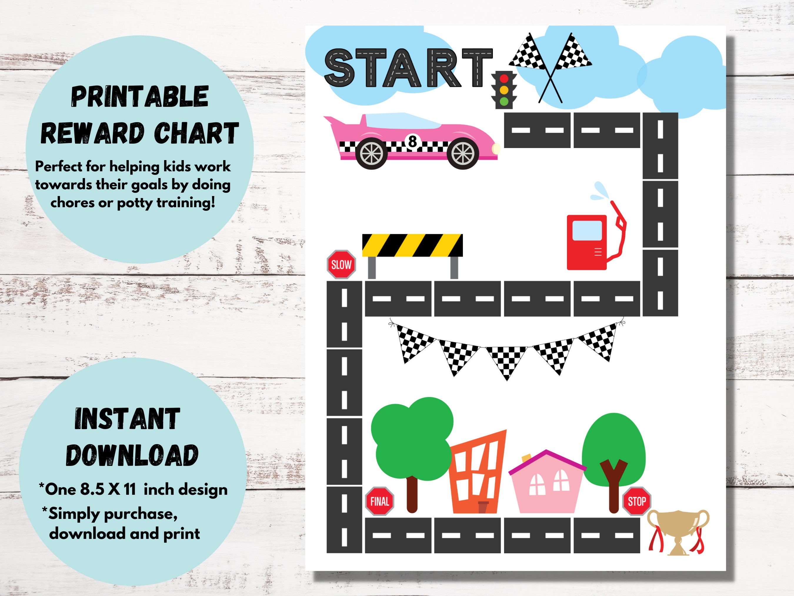 Reward Chart, Kids Behavior Chart, Potty Training, Instant Download ...