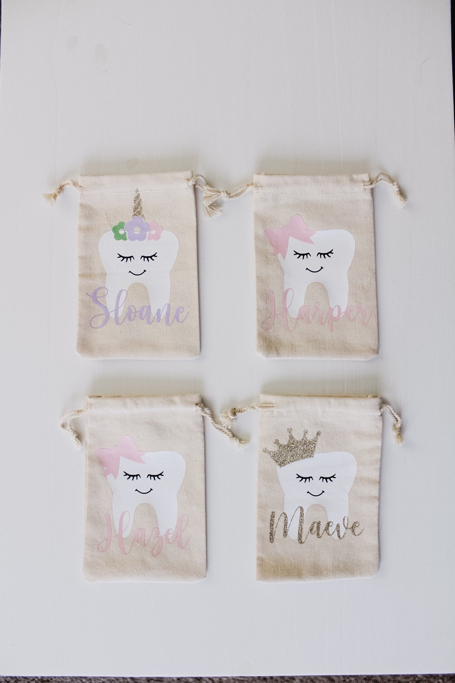Personalized Tooth Fairy Bags, Tooth Bag, Tooth Fairy Keepsake Bag ...