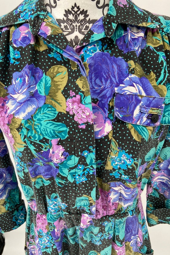 80s vintage floral print - Gem