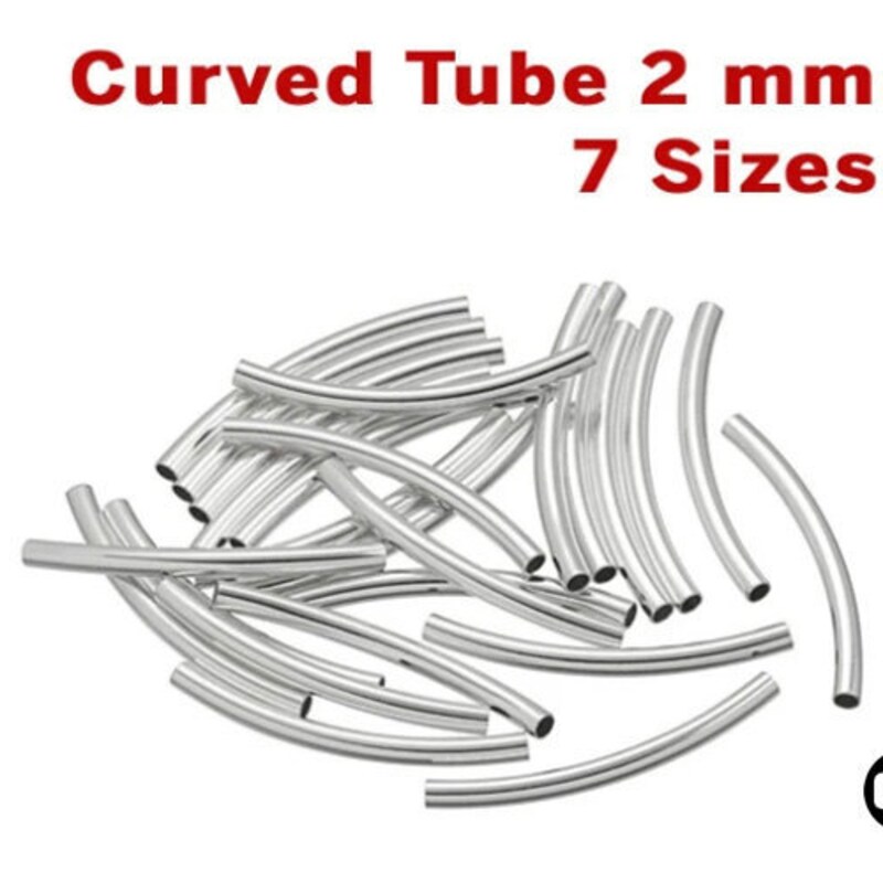 Sterling Silver Tube Beads - Etsy