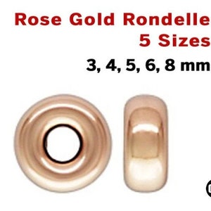 Rose Gold Filled Rondelles, Wholesale Bulk Pricing, RG-610 - Etsy