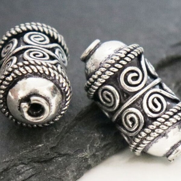 Sterling Silver Bali Beads - Etsy