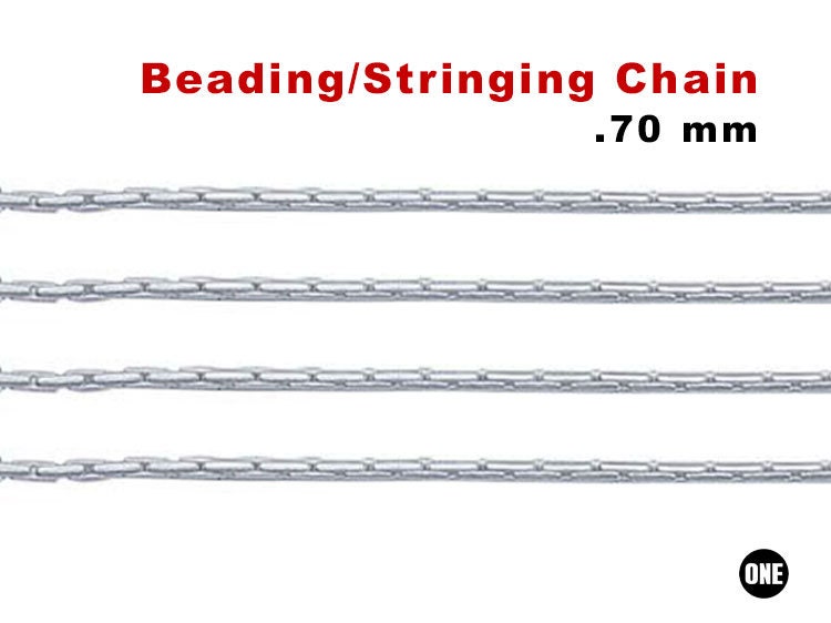 Sterling Silver Beading or Stringing Chain 0.70 Mm 098-SS - Etsy India