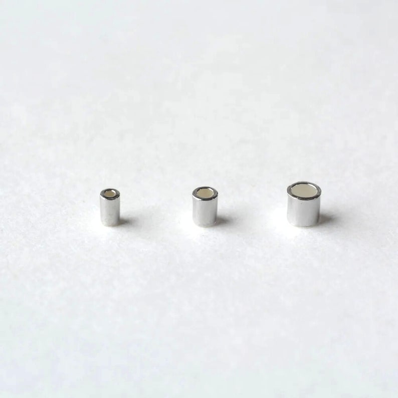 Sterling Silver Crimp Cut Tube, Straight Tube Spacer Bead Available in ...