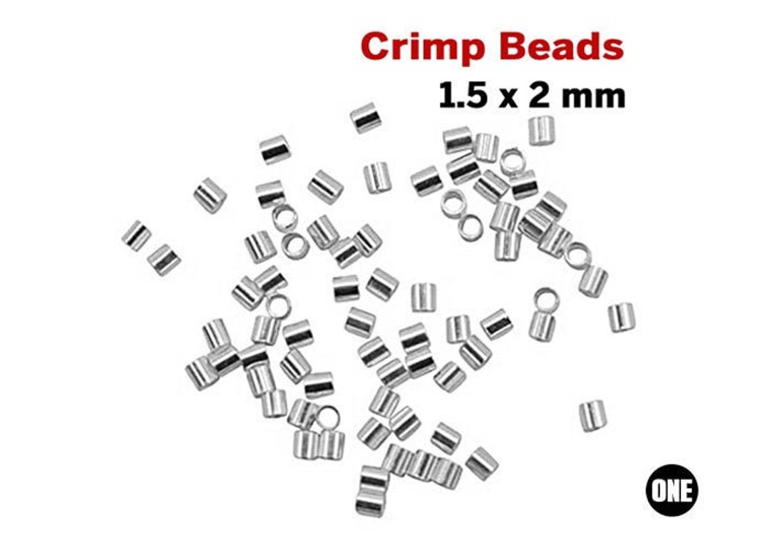 1.5x2 Mm Sterling Silver Crimp Beads, SS-752 - Etsy