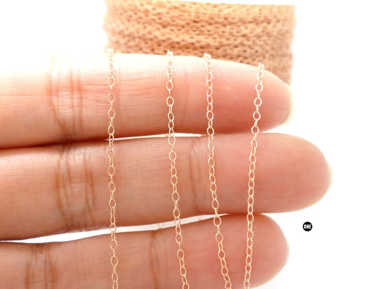 14k Rose Gold Filled Open Cable Chain 2.0 X 1.5 Mm Links - Etsy