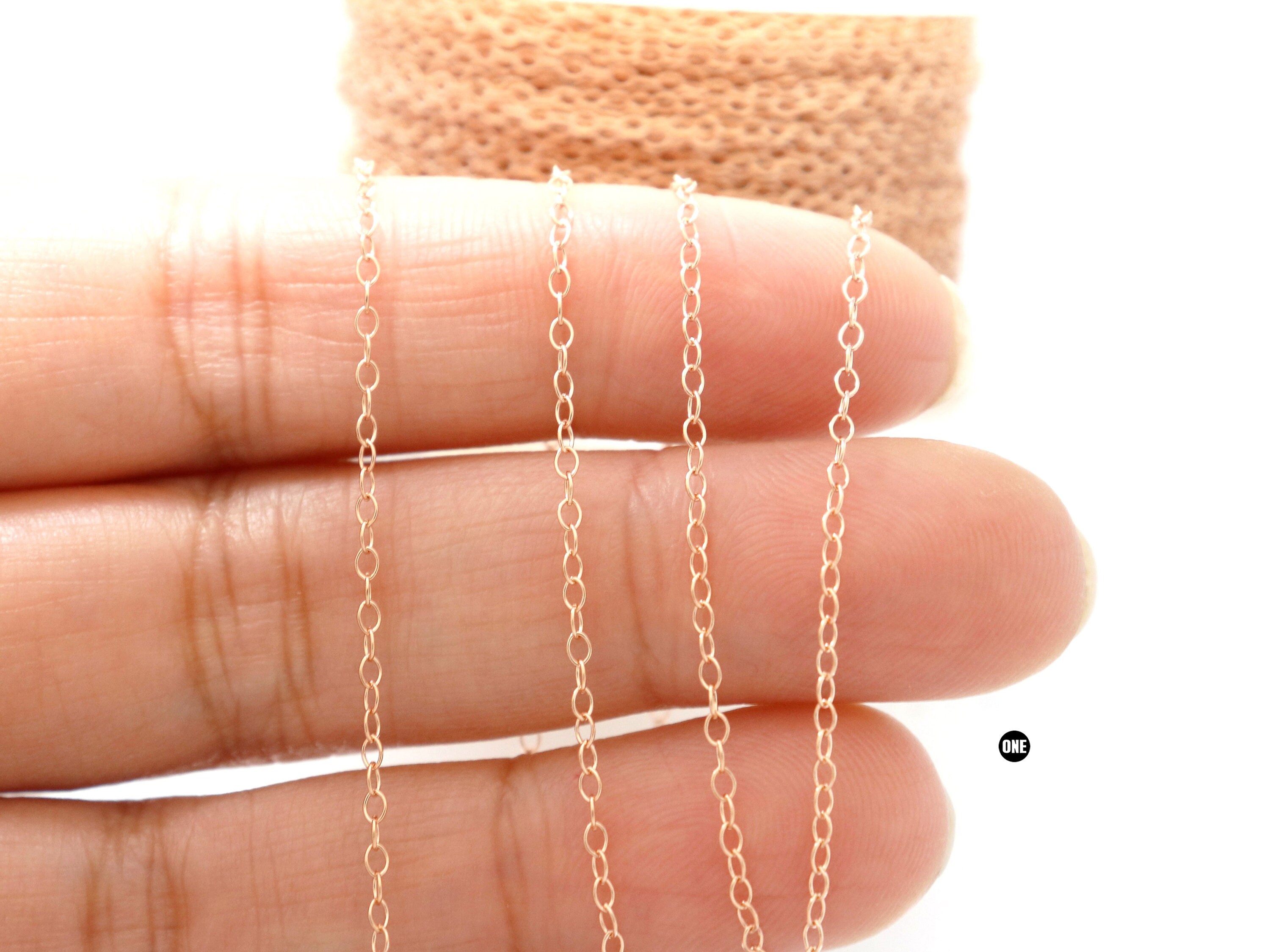 14k Rose Gold Filled Open Cable Chain 2.0 X 1.5 Mm Links - Etsy