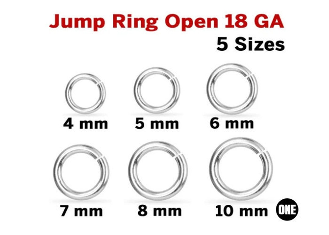 Sterling Silver Jump Ring Open 18 GA, 6 Sizes, Wholesale Bulk Pricing ...