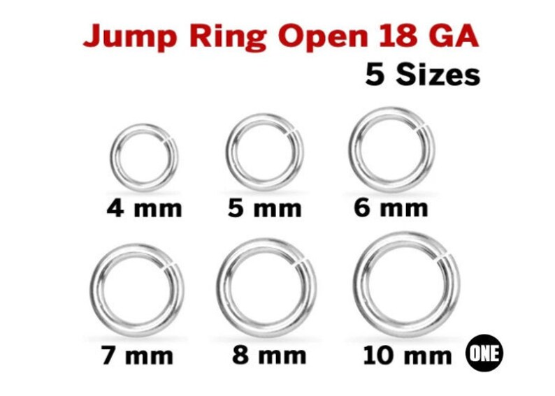 Sterling Silver Jump Ring Open 18 GA 6 Sizes Wholesale Bulk - Etsy