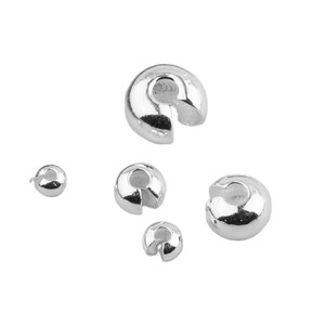 Sterling Silver Crimp Cover, Crimping Cover Available in 3 Sizes - 2 ...