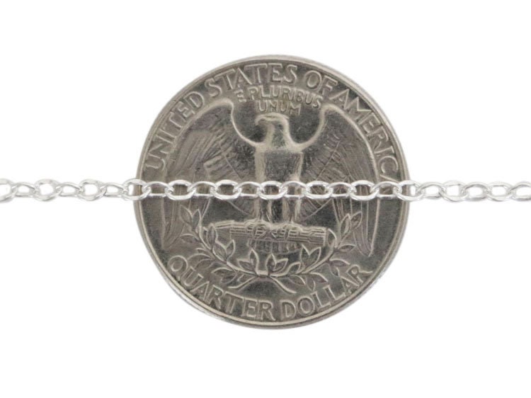 Sterling Silver Flat Oval Dapped Cable Chain 2.5x2 Mm - Etsy