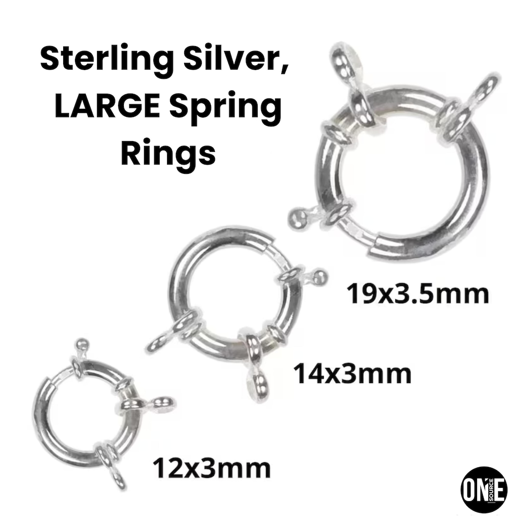 Sterling Silver Spring Ring Clasp Include Loops, Sailor's Clasp ...