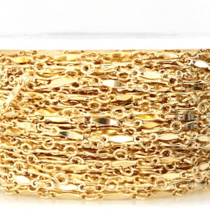 14K Gold Filled Diamond Shape Bar Chain, 8x1.5 Mm, (GF-122) - Etsy